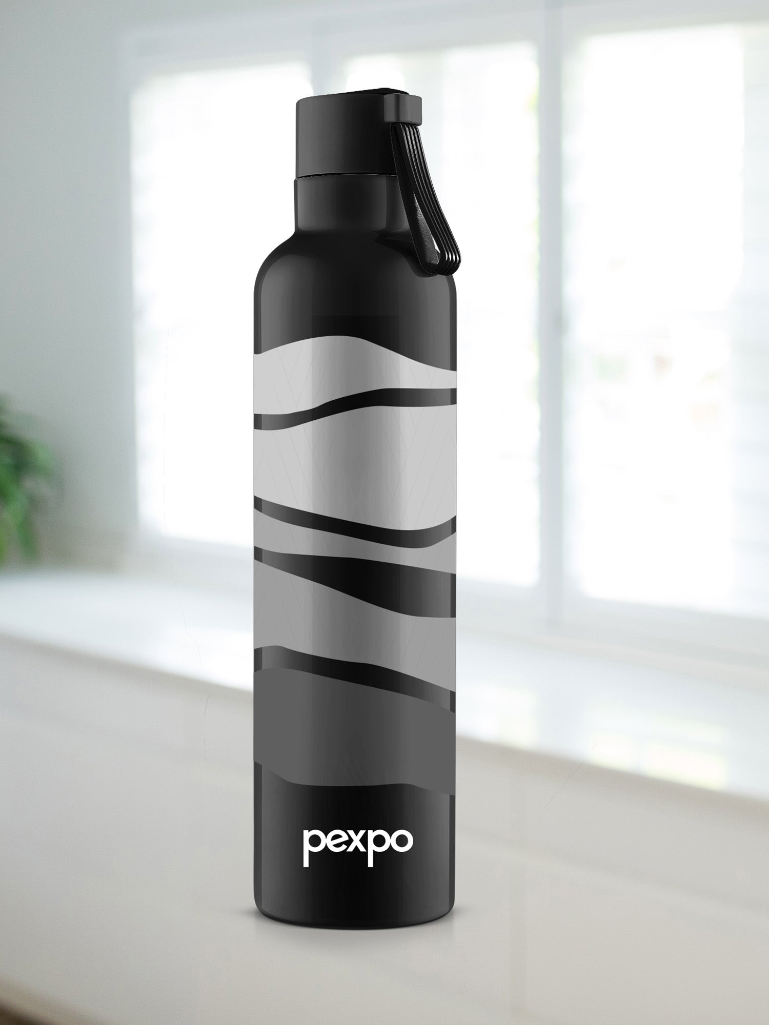 Pexpo Oslo Grey Wave Print Hot & Cold Water Bottle – pexpo