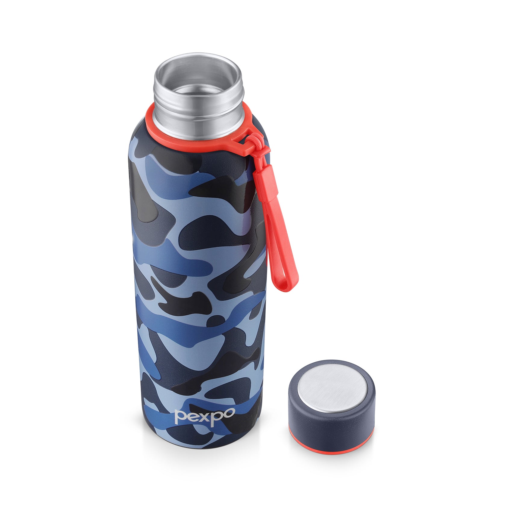 Bravo Art Camouflage with Military Blue Hot & Cold Water Bottle – pexpo
